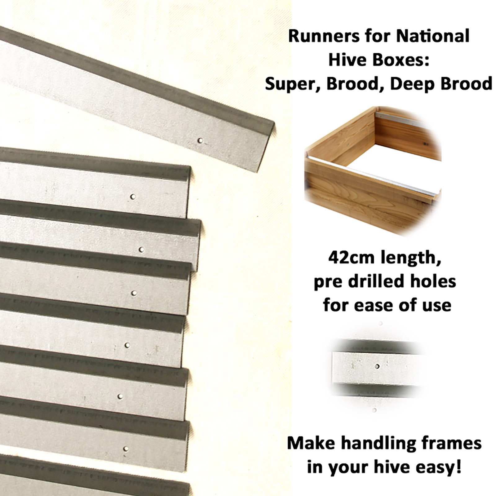 National Beehive Metal Runners for Super Brood and Deep Brood Boxes ...